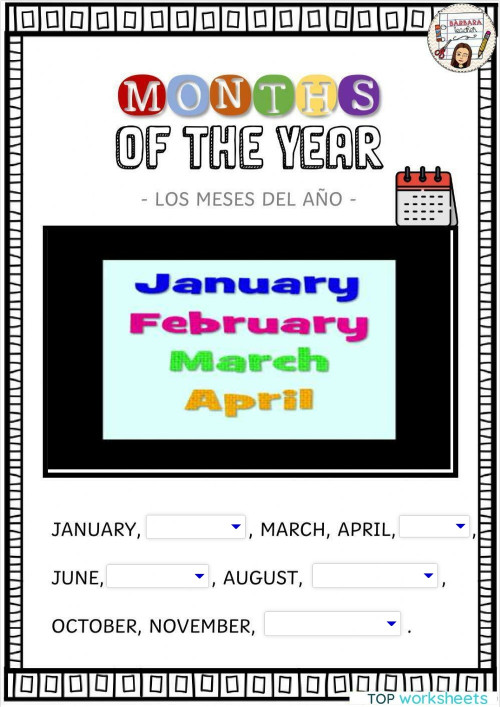 Months of the year. Interactive worksheet | TopWorksheets