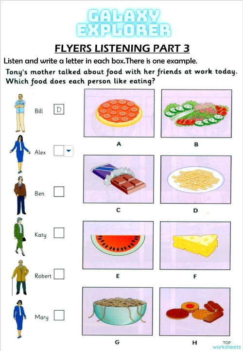 Listening practice 3.1. Interactive worksheet | TopWorksheets