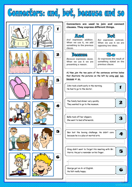 Conjunctions. Interactive worksheet | TopWorksheets