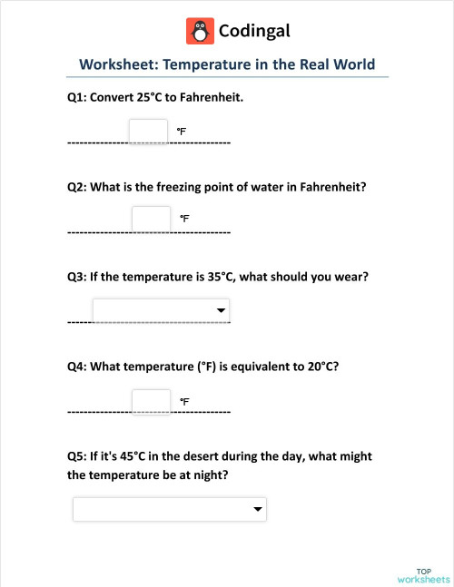 M_G04M13L44_WA02_Temperatures in the Real world.. Interactive worksheet ...