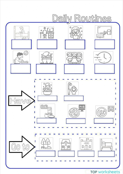 Daily Routines. Interactive worksheet | TopWorksheets