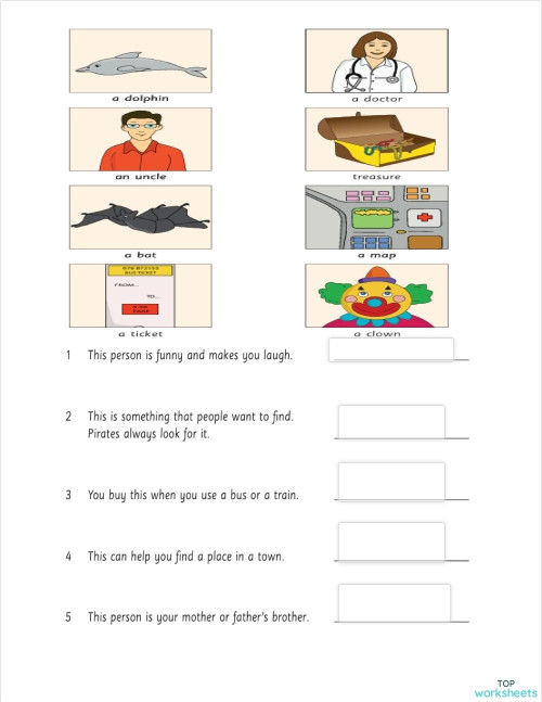 MOVERS- TEST PLUS- RW5. Interactive worksheet | TopWorksheets