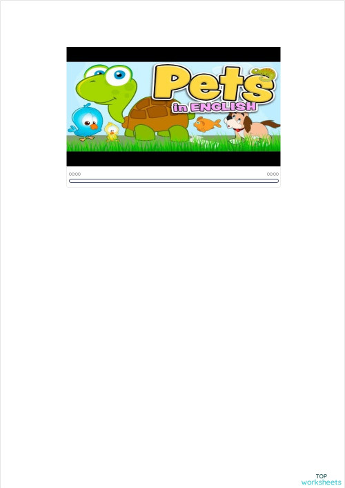 Pets _ English to Spanish. Interactive worksheet | TopWorksheets