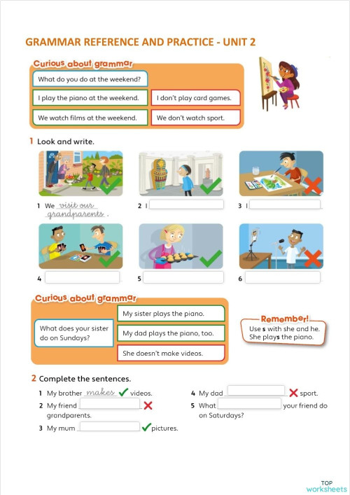 Grammar reference KC4 unit 2. Interactive worksheet | TopWorksheets