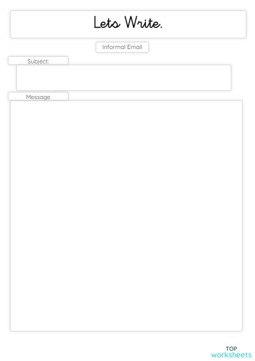 Let's write. Interactive worksheet | TopWorksheets