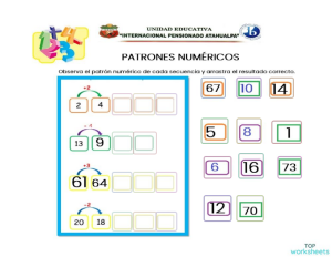 PATRONES NUMÉRICOS. Ficha interactiva | TopWorksheets