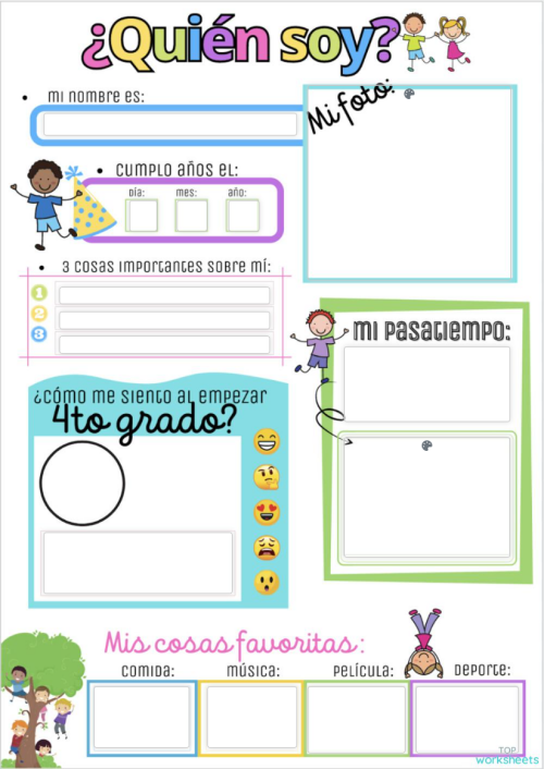 Quien soy?. Ficha interactiva | TopWorksheets