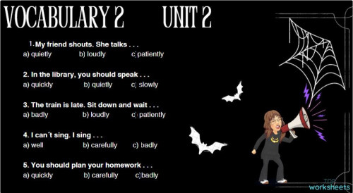 Vocabulary 2_Unit 2. Interactive worksheet | TopWorksheets