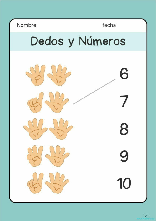 Connecting Numbers Worksheet in Blue and White Simple Style. Ficha ...