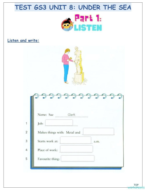 GS3_UNIT 8_REVIEW AND TEST. Interactive worksheet | TopWorksheets