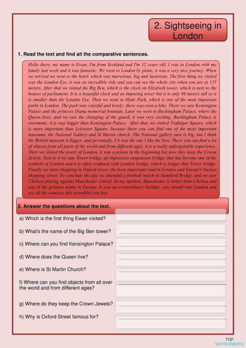 Worksheet City. Interactive worksheet | TopWorksheets