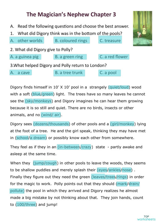 Literature: interactive worksheets and online exercises | TopWorksheets