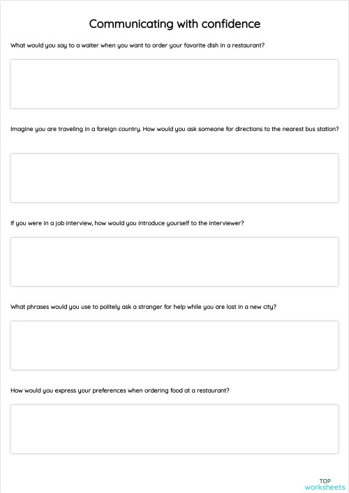 Communication: interactive worksheets and online exercises | TopWorksheets