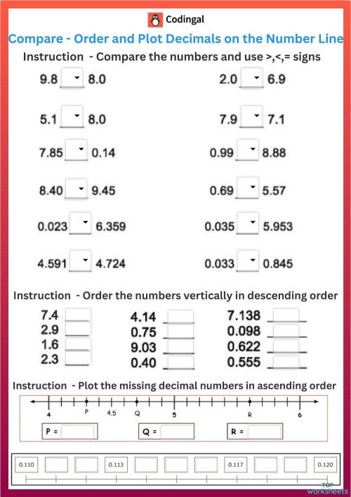 M_G05M07L16_WC02_Decimals_on_the_Number_Line_2. Interactive worksheet ...