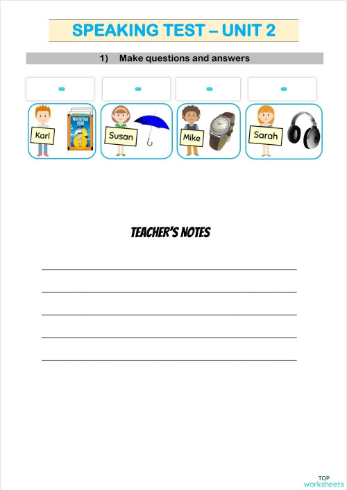 Unit 2 - SPEAKING. Interactive worksheet | TopWorksheets