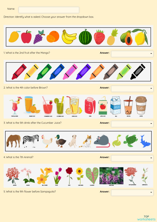 Pick-A-Boo. Interactive worksheet | TopWorksheets