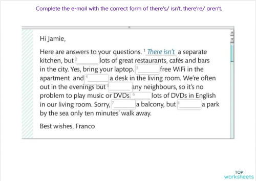 there is/ are- practice. Interactive worksheet | TopWorksheets