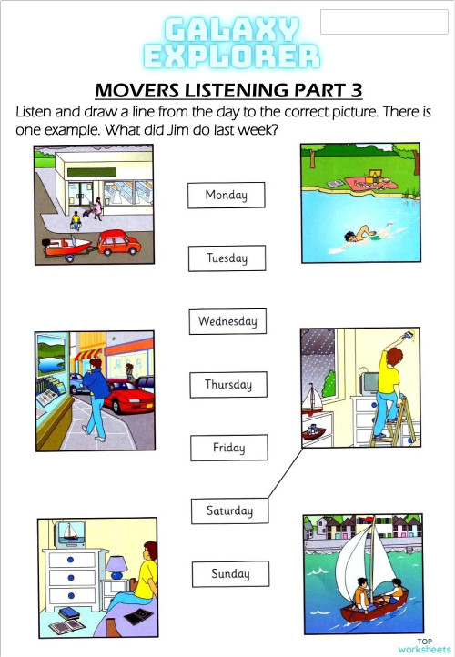 Listening: interactive worksheets and online exercises | TopWorksheets