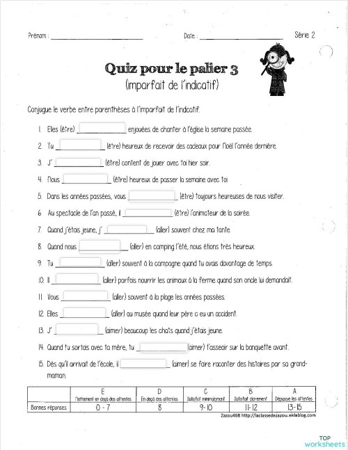 LES VERBES DU PREMIER GROUPE. Fiche interactive | TopWorksheets
