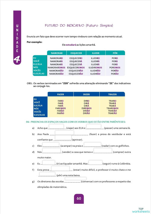 Futuro_do_presente_e_imediato. Ficha interativa | TopWorksheets