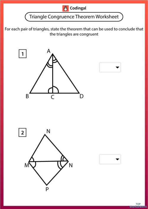 M_G08M17L45_WA02_Proving_Congruence_. Interactive worksheet | TopWorksheets