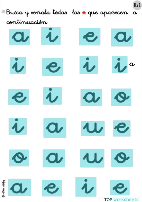 Discriminación visual de letras. Ficha interactiva | TopWorksheets