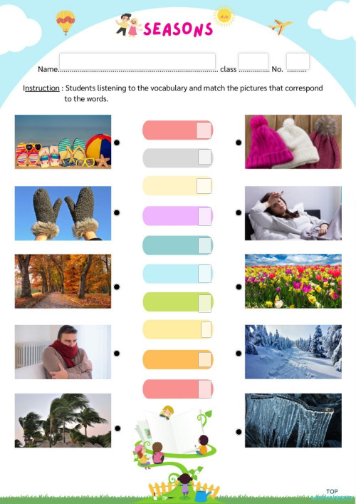 Season worksheet. Interactive worksheet | TopWorksheets