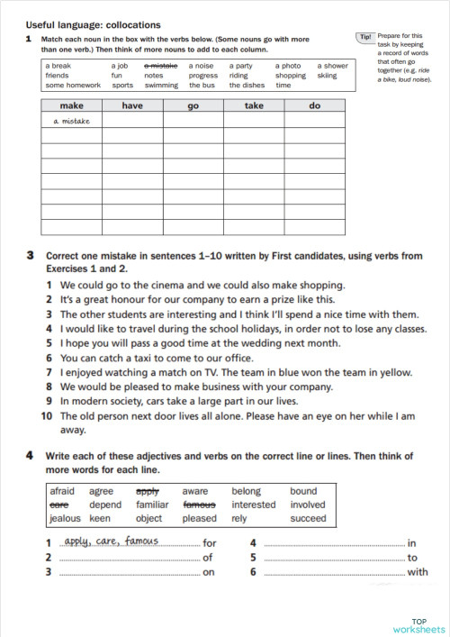 Writing: interactive worksheets and online exercises | TopWorksheets