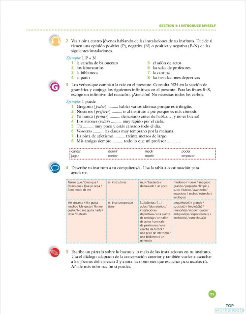 1. My home 25 Spanish Cambridge IGCSE. Ficha interactiva | TopWorksheets
