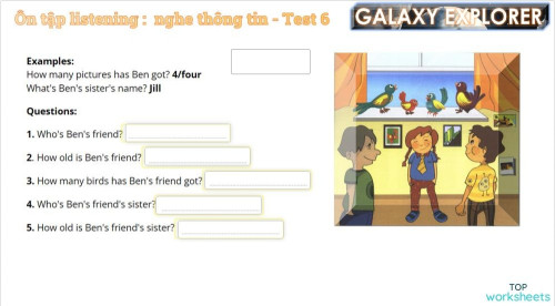 Listening_Staters_P2_T6. Interactive worksheet | TopWorksheets