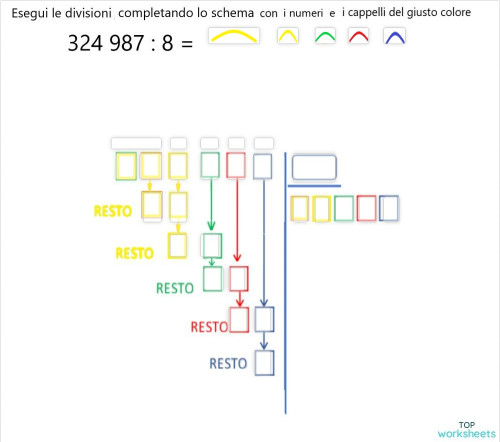 Divisione: schede interattive ed esercizi online | TopWorksheets