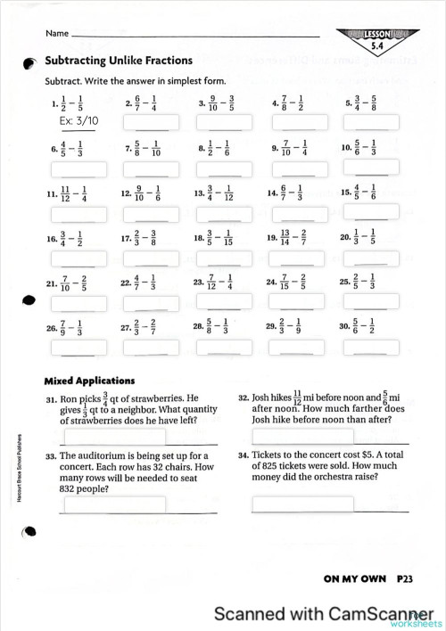 Lesson 5.4 (6th). Interactive worksheet | TopWorksheets