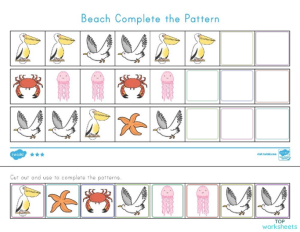 Finish the Pattern. Interactive worksheet | TopWorksheets