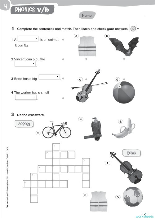 4G PHONICS UNIT 4 V/B. Interactive worksheet | TopWorksheets