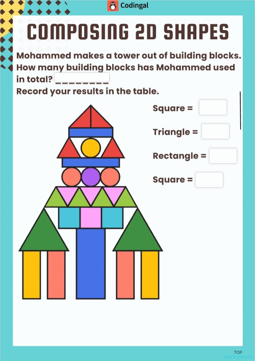M_G01M18L60_WE02_Composing 2D Shapes. Interactive worksheet | TopWorksheets
