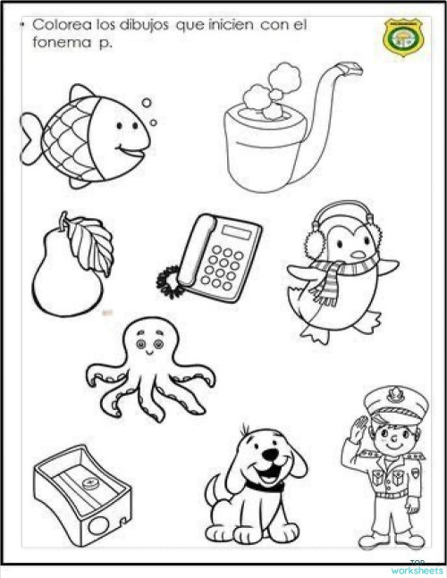 objetos con pe. Ficha interactiva | TopWorksheets