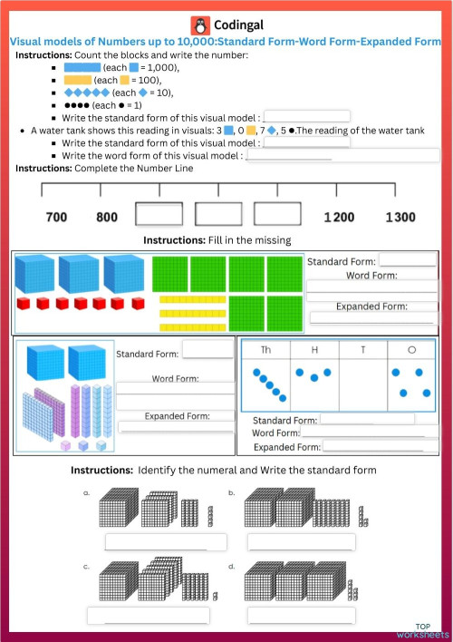 M_G03M01L02_WE02_Represent_numbers_up_to_10,000_6. Interactive worksheet | TopWorksheets