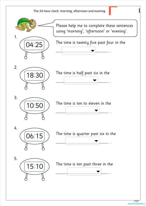 M_G02M15L67_WC01_Telling and Writing Time on Digital Clock. Interactive ...