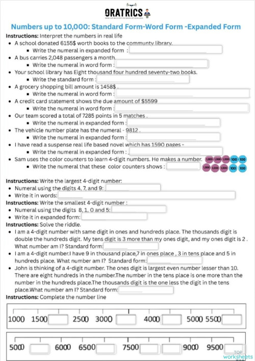 Expanded Form LL. Interactive worksheet | TopWorksheets