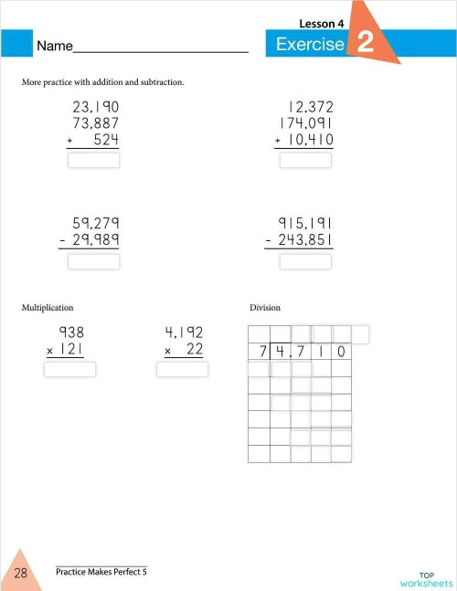 Lesson 4: Addition and Subtraction Pg 28. Interactive worksheet ... Lesson 4: Addition and Subtraction Pg 28. Interactive worksheet ...