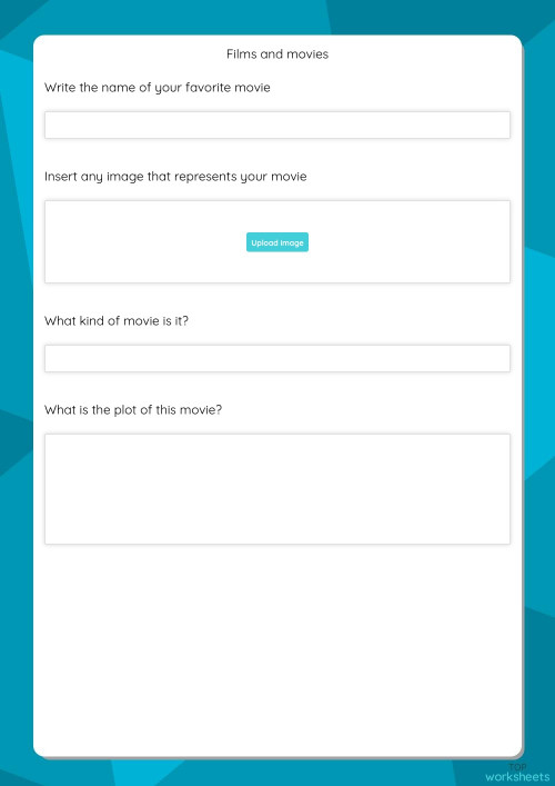 Films and movies. Interactive worksheet | TopWorksheets