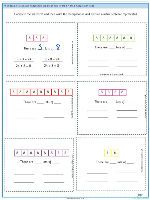 divide by 8. Interactive worksheet | TopWorksheets