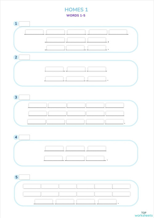 Homes 1 16-20. Interactive worksheet | TopWorksheets