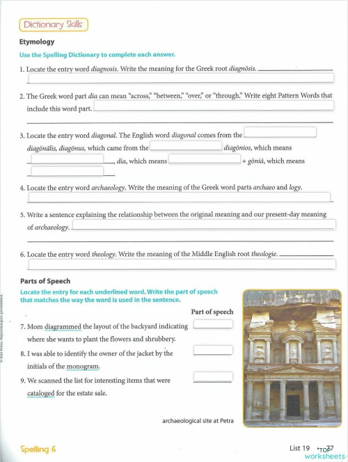 List 22: Dictionary Skills Pg 89. Interactive worksheet | TopWorksheets