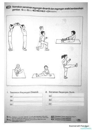 regangan dinamik dan statik. Interactive worksheet | TopWorksheets