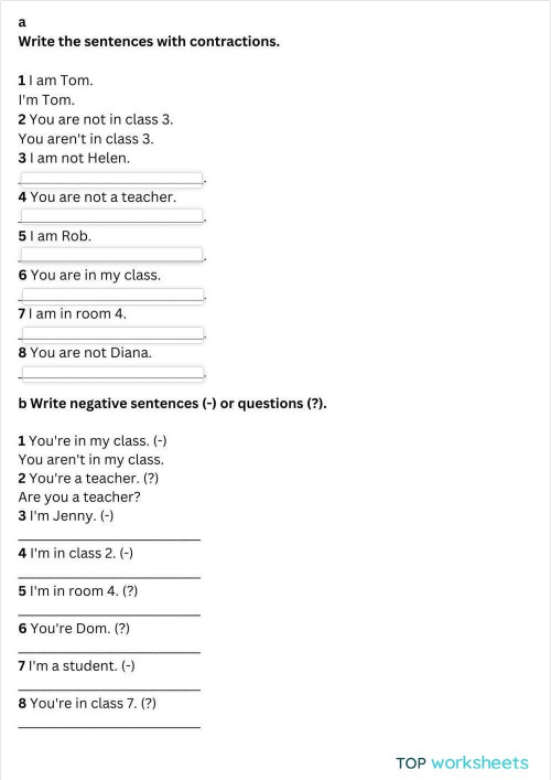 Unit 1a workbook homework. Interactive worksheet | TopWorksheets