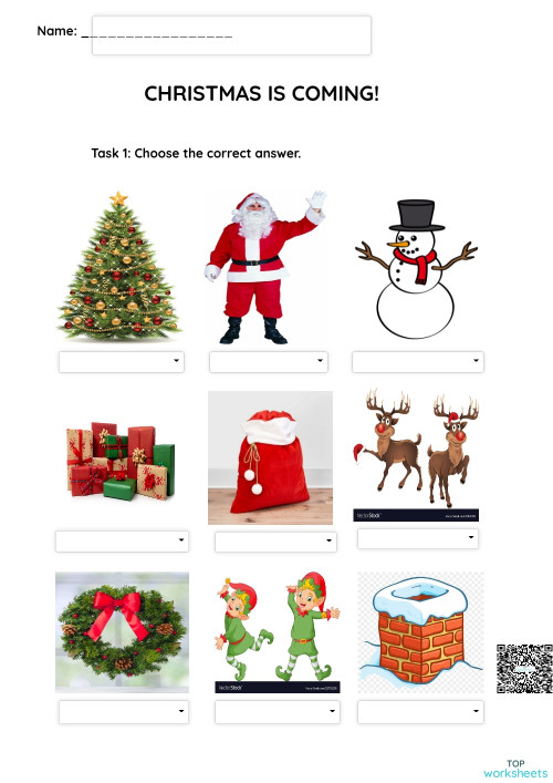 CHRISTMAS IS COMING!. Interactive worksheet | TopWorksheets