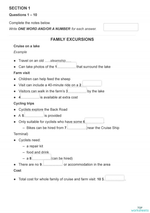 IELTS Booster - Final Test - Listening Skill. Interactive worksheet ...