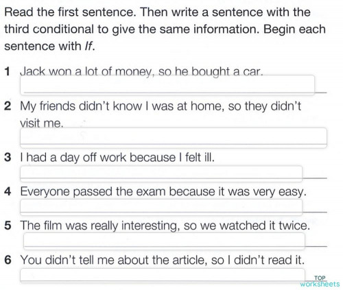 Third Conditional practice. Interactive worksheet | TopWorksheets