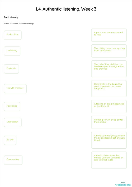 L4. Authentic listening. Interactive worksheet | TopWorksheets